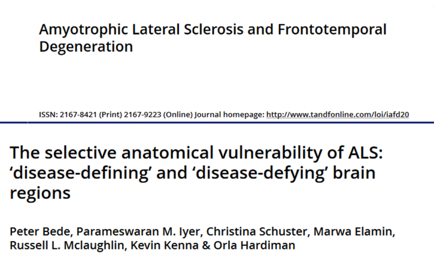 The selective anatomical vulnerability of ALS: ‘disease-defining’ and ...