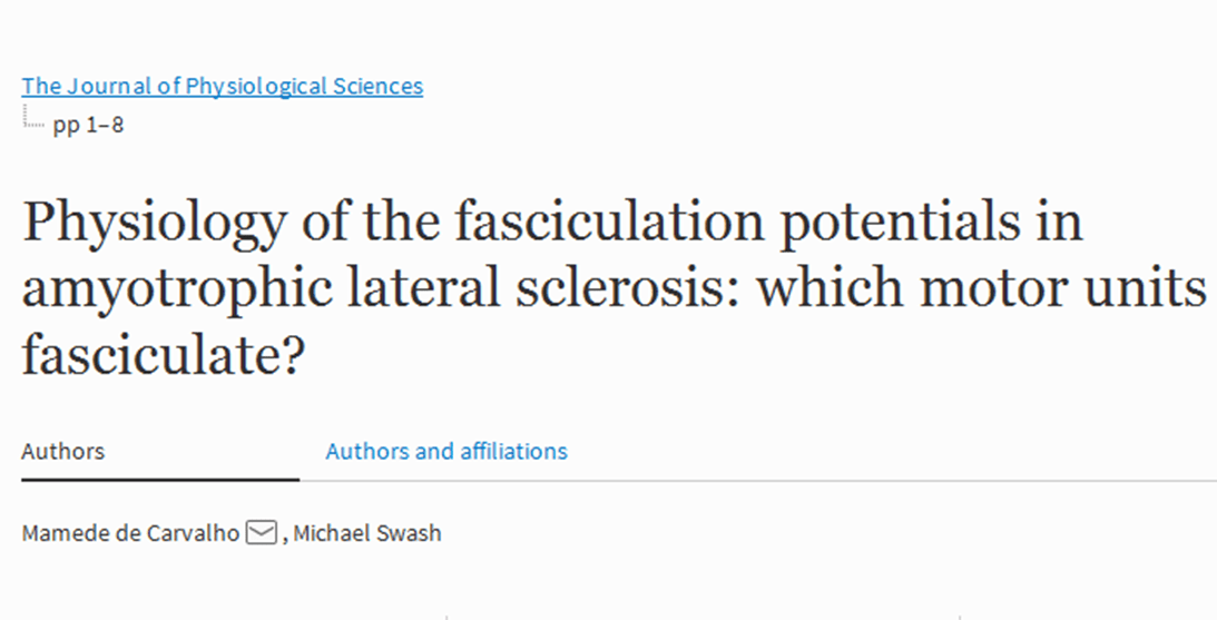 Physiology of the fasciculation potentials in amyotrophic lateral ...