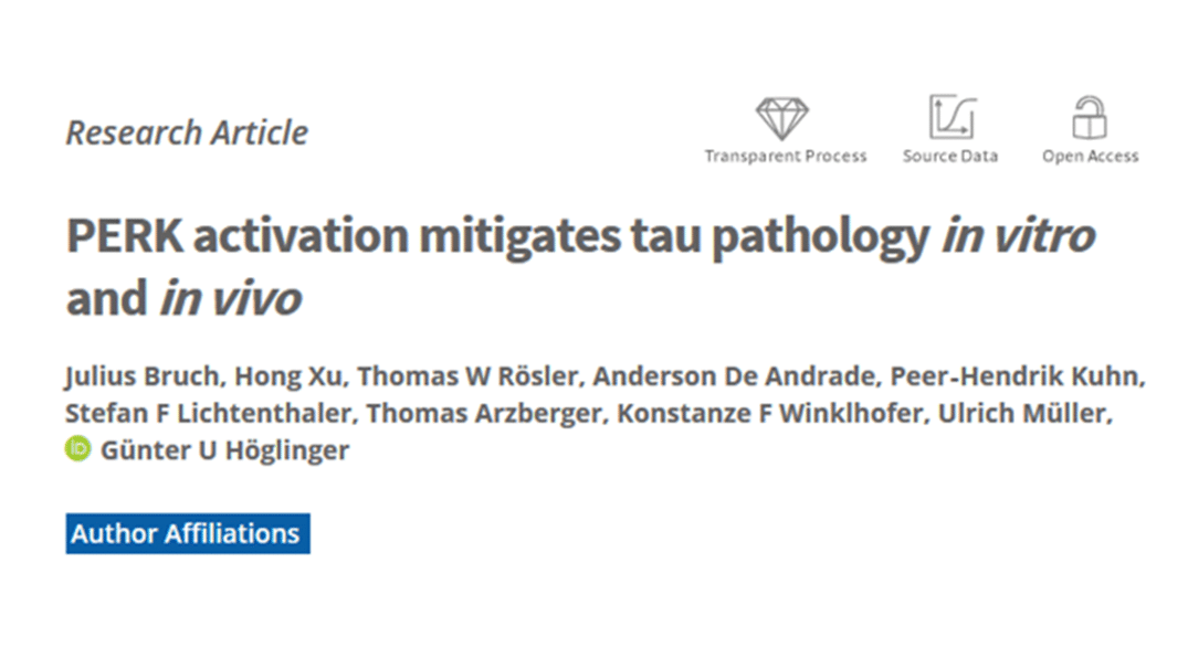 PERK activation mitigates tau pathology in vitro and in vivo - JPND ...