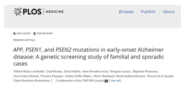 APP, PSEN1, and PSEN2 mutations in early-onset Alzheimer disease: A ...