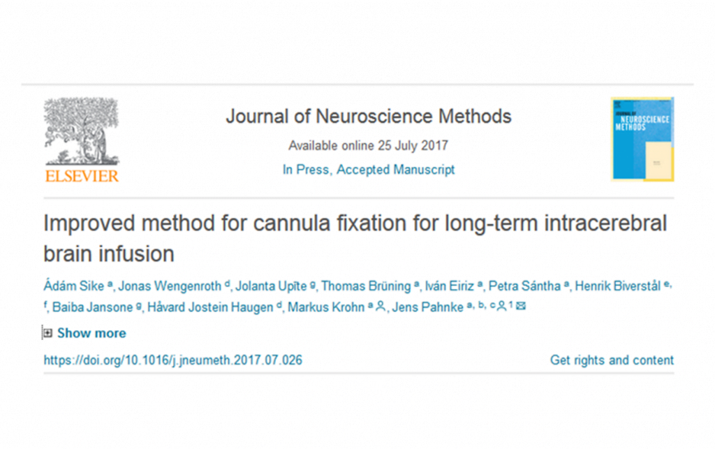 Improved method for cannula fixation for long-term intracerebral brain ...